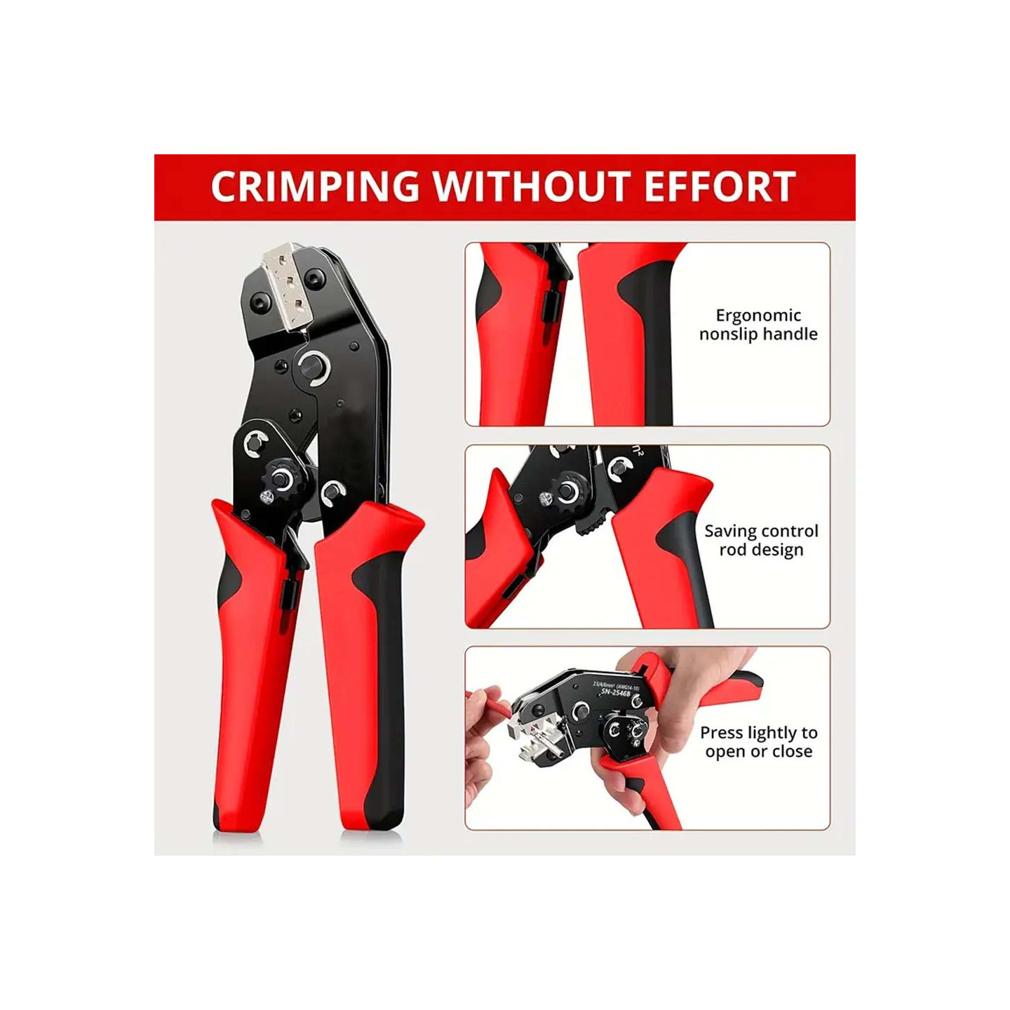 JUMLEE J-SN02C CRIMPING PLIER 7" 0.25 - 2.5 MM