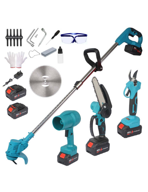 4 IN 1 BRUSHLESS ROTOR TREE SAW + TREE CUTTER + AIR BLOWER AND GRASS ...