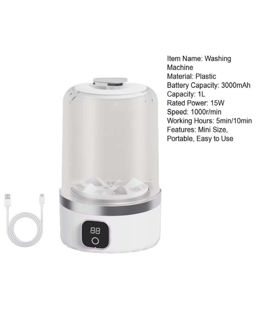BJ-667 WIRELESS CHARGING MINI WASHING MACHINE