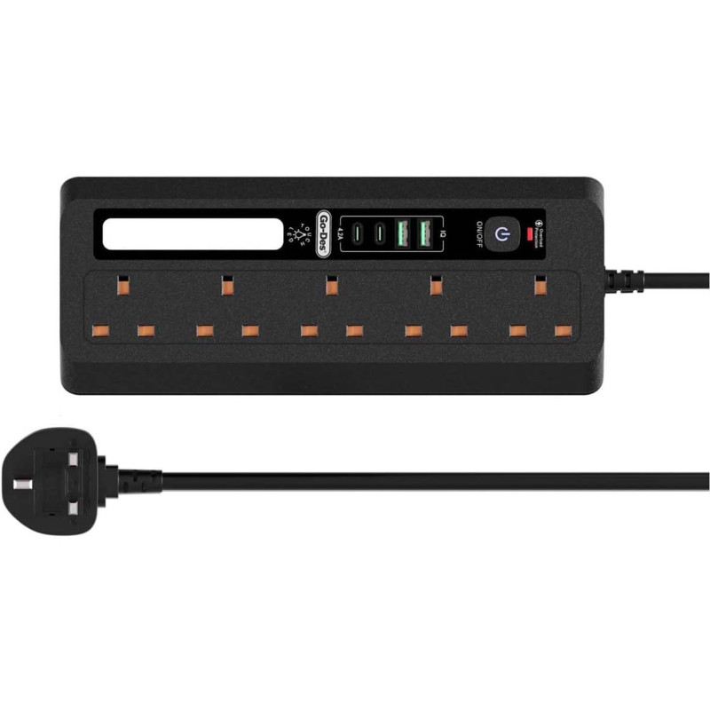 GD-B926 POWER SOCKET 3250W MULTI PORT WITH TORCH LED LAMP