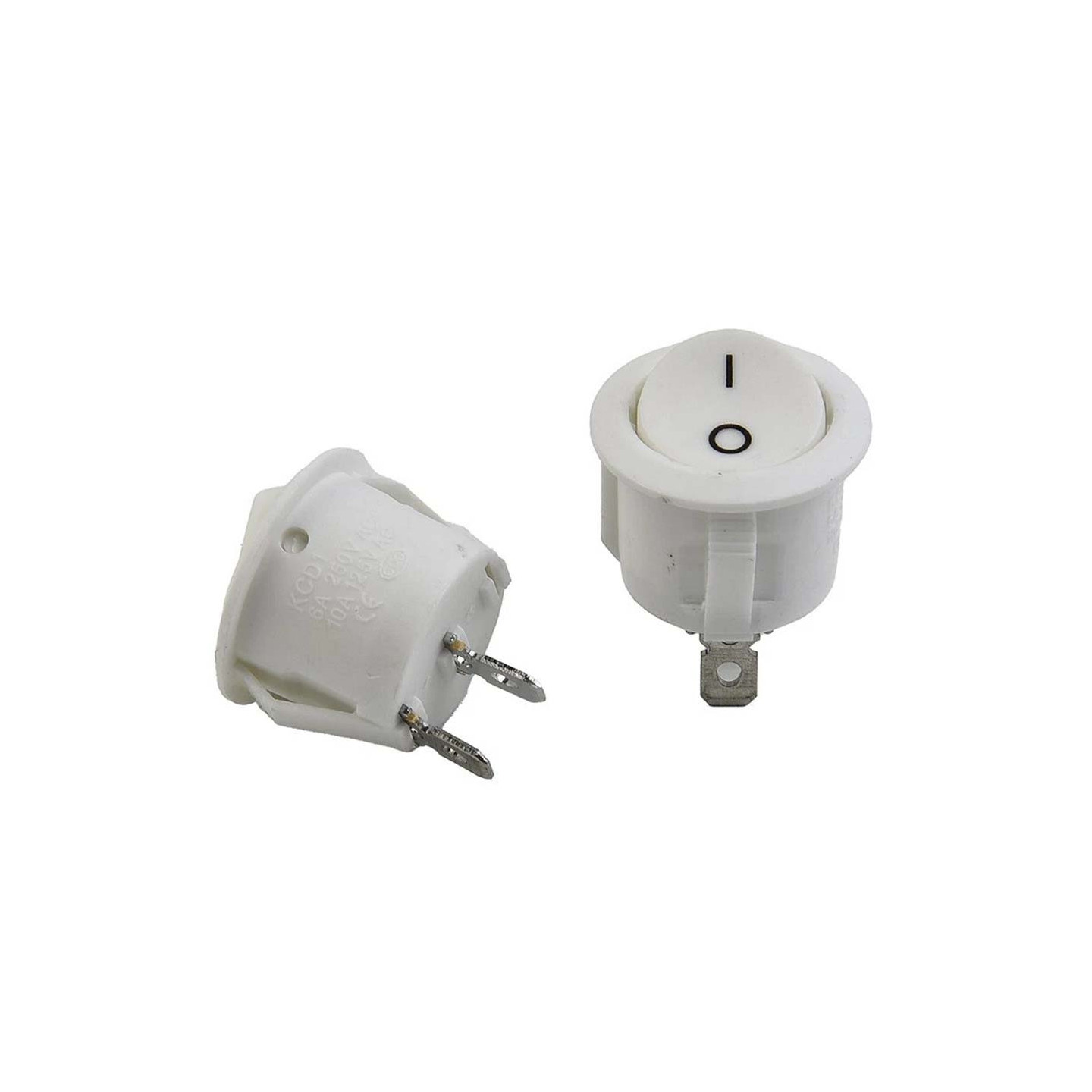 MACHINE SWITCH ROUND WHITE 2 PIN