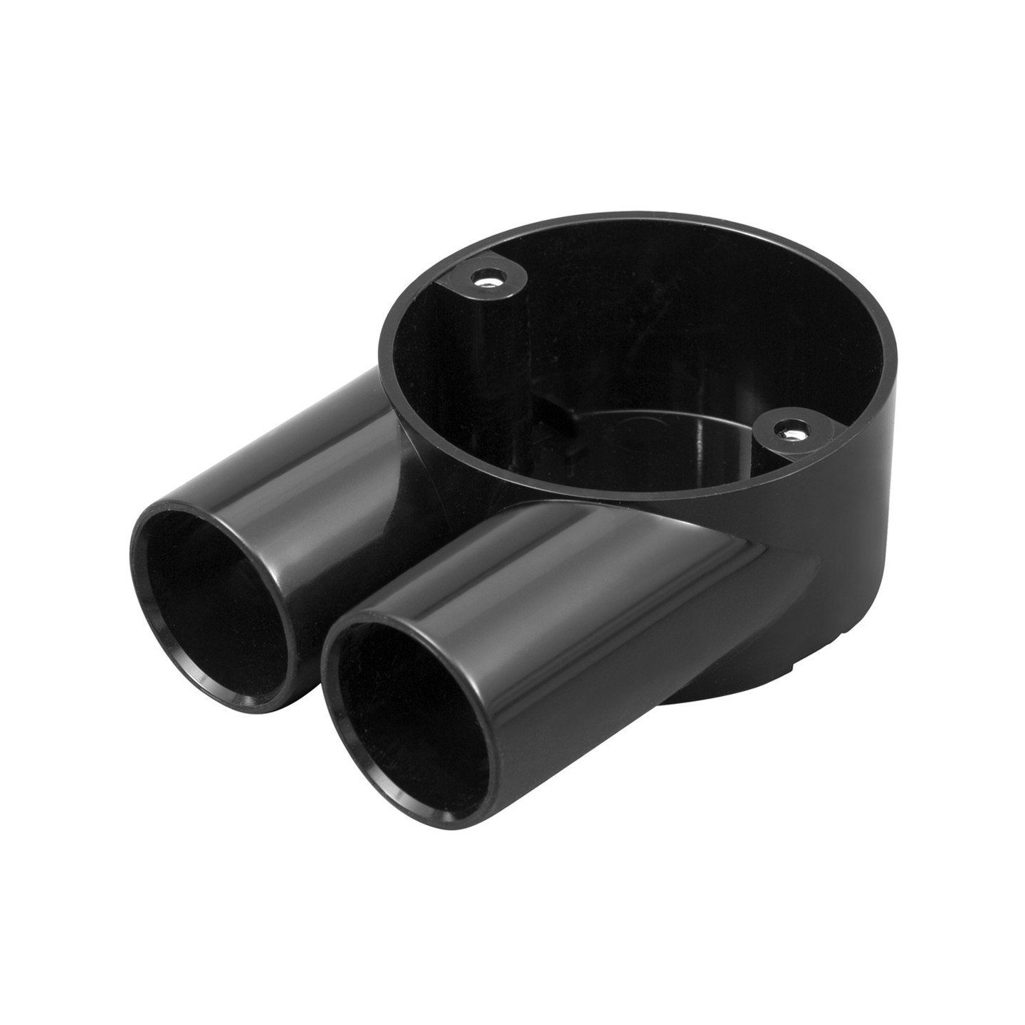 KHARAFI PLASTIC ELECTRIC FITTING BOX WITH INNER3/4" × U TIPE BLACK